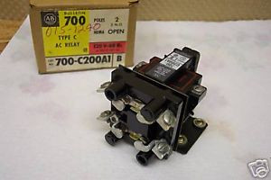 ALLEN BRADLEY 700-C200A1 AC CONTROL RELAY 2NO 2NC 120V COIL NOS ...