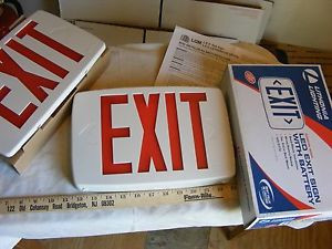 Lithonia Lighting LED Exit Sign LQM-S-W-3-R-120/277-EL-N-M6 W/Extra ...