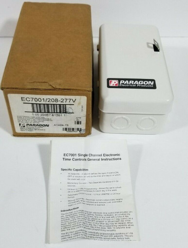 Paragon 24 hr Electronic Time Control 1 Channel #EC7001/208-277 Programmable