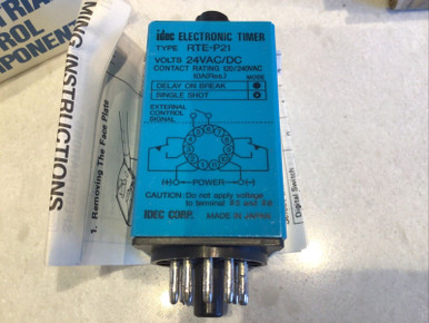 Idec Electronic Timer 24VAC/DC, (8x) RTE-P21