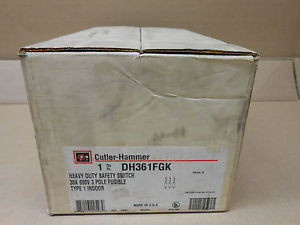 1 NIB CUTLER HAMMER DH361FGK 30A 600V SAFETY SWITCH 30 AMP FUSIBLE ...
