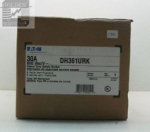 Cutler-Hammer Eaton DH361URK Heavy Duty Safety Switch 600V 30A 3P - SPW ...
