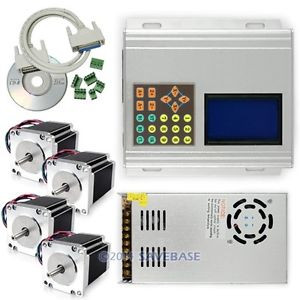 CNC Professional 4 Axis TB6560 Stepper Driver Box Kit + Motor/PSU ...