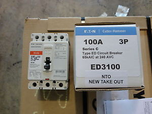 CUTLER HAMMER ED3100 3POLE 100A NEW TAKE OUT BREAKER
