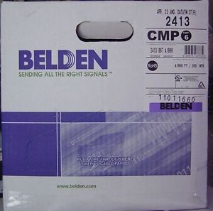 Belden 2413 Plenum Cat6 1000 Ft. Gray Cable Cmp Datatwist 4 Piar 23Awg ...