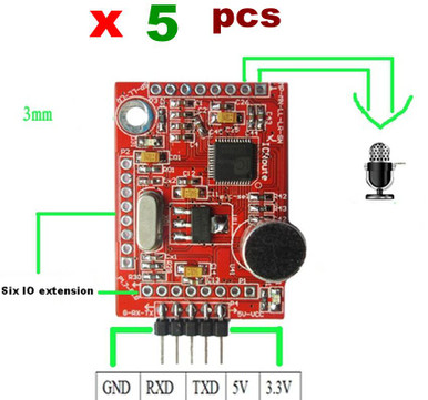 Buy - 5pcx Speech recognition module LD3320 Integration with single ...
