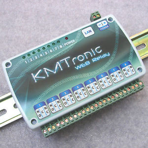 Buy - KMTronic LAN Ethernet IP 8 channels Relay board WEB BOX with DIN ...