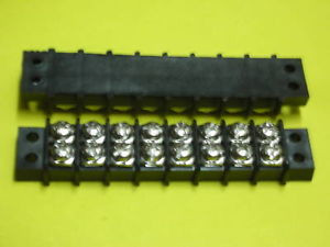 100,Dual 8 Position Terminal Blocks Barrier 30A 600V,8P - SPW Industrial