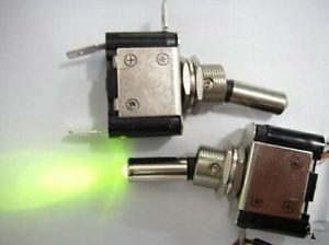 200,12V Green Led Illuminated Boat Toggle Switches G07D - SPW Industrial