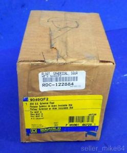 SQUARE D 9049GF2, SPHERICAL FLOAT SWITCH, 1/8 NPT, 4 SIZE, NEW SEALED ...
