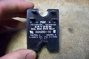 Buy - NOS Crydom D2425D-10 Dual Solid State Relay 25A 240VAC