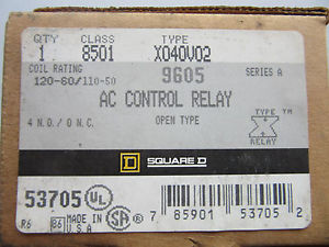 Buy - Square D 8501X040V02 Type X Relay 120V Coil NEW in Box