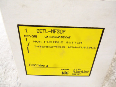 Buy - STROMBERG OETL-NF30P NON-FUSIBLE SWITCH NEW IN BOX