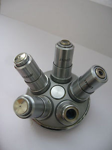Buy - PZO Microscope Objective Full Set w 5 position Turret Mikroskop ...