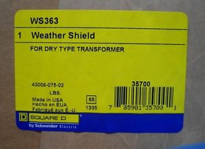 SQUARE D WS363 WEATHER SHIELD FOR TRANSFORMERS. NIB - SPW Industrial