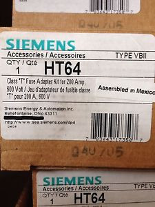 HT64 SIEMENS SAFETY SWITCH CLASS T FUSE ADAPTER KIT 200A 600V --New In ...