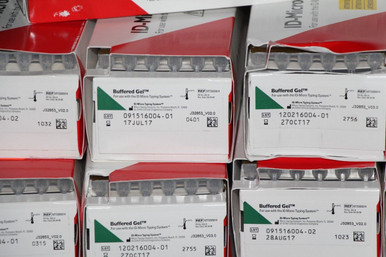 Lot of 12 Cases Ortho Clinical Buffered Gel for use w/ ID-Micro Typing ...