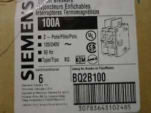New SIEMENS BQ2B100 100A 2P - SPW Industrial