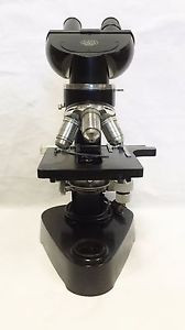 Buy -E. Leitz Wetzlar Binocular Compound Microscope - 4x/10x/45x/100x Oil