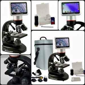 Digital Microscope W/ 5 Mp Lcd Touchscreen 4Gb Sd Card Achromatic ...