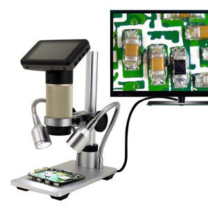 Hdmi 1080P Digital Industrial Inspection Microscope Pcb Repair 10X-300X ...