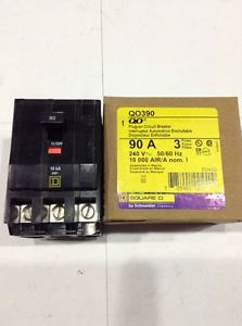 Qo390 Square D Plug-On Circuit Breaker 3 Poles 90 Amp 240V (New In Box ...