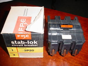 Federal Pacific Breaker Type Na 20A New - SPW Industrial