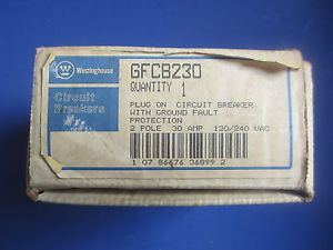 Westinghouse Gfcb230 Plug-On Circuit Breaker W/ Ground Fault Protection ...