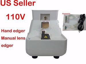 110V Eyeglass Lens Edger Water Injection Optical Grinder Single Wheel ...