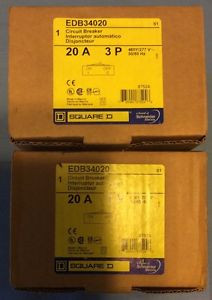 Square D Edb34020 20 Amp 3Pole Circuit Breaker - SPW Industrial
