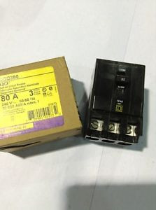 Qob380 Square D Bolt-On Circuit Breaker 80 Amp 3 Pole (New - SPW Industrial