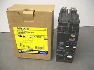 Square D Circuit Breaker Cat#Egb24020 20A/480V/2Pole Nib - SPW Industrial