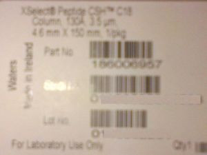 Waters Xselect Csh C18 Column 130A 3.5 µm 4.6 Mm X 150 Mm Part No ...