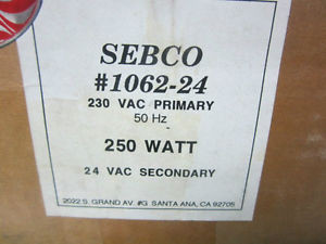 Sebco Low Voltage Lighting Transformer Model 1062-24 Nos 220V 250 Watt ...