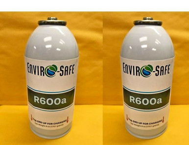 R600a R-600a Refrigerant Isobutane 2 Cans R600 Gauge Taper & Charging ...