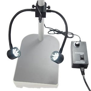 12 Bulbs LED Microscope Dual Gooseneck Light Twin Goose Neck ...