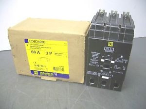 Square D Circuit Breaker Cat#Edb34060 60A/480V/3Pole Nib - SPW Industrial