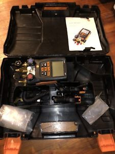 Testo 557 Bluetooth Digital Manifold Kit Inc. ClampProbes and Case ...