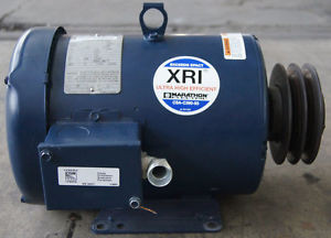 Marathon Electric XRI Motor 3 Phase 5HP 208-230/460V 1760RPM Used ...