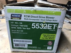 RESCUE EcoTech® Motor High Efficiency Direct-Drive Blower Motor ECM ...