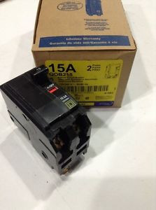 Square D Qob215 Circuit Breaker 2 Pole 15A 120/240V New Box Of 5 - SPW ...