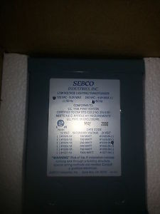 Sebco 1024-24 250 Watt Lv Lighting Transformer Pri 120V Sec 24 New ...