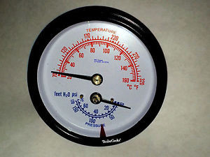 50 Tridicator BOILER Gauges 2.95 long / 1/4 NPT/ 6 hour shipping - SPW ...