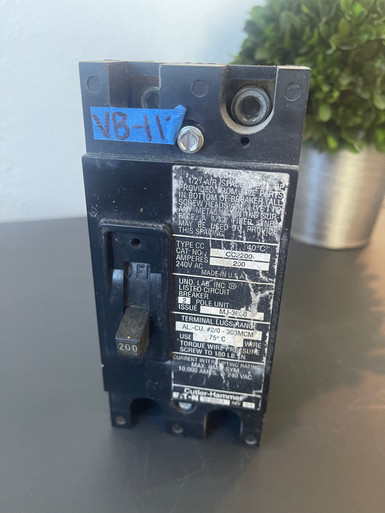 Cutler Hammer CC2200 Circuit Breaker 200A 2P 240V
