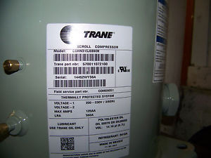 Trane Scroll Compressor 200-230 V 3 Phase 60 Hz CSHN315J0BKM ...