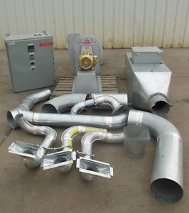 CINCINNATI RBE-9 INDUSTRIAL EXHAUST BLOWER FAN w CONTROL BOX AND FILTER ...