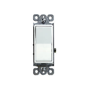 100/Pk Decorator 15A Switches 3-Way Rocker Switch 93150-W White Light ...