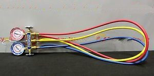 Yellow Jacket Test And Charging Manifold 42001 Gauges 800 Psi Hoses New ...