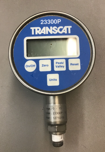 Transcat 23300P Digital Pressure Gauge 0-15 PSI - SPW Industrial