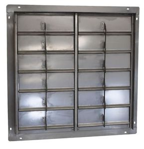 Dayton 24 Backdraft Damper / Wall Shutter 24-1/2 x 24-1/2 Opening ...